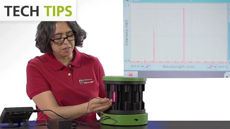 Vernier Emissions Spectrometer - Tech Tips