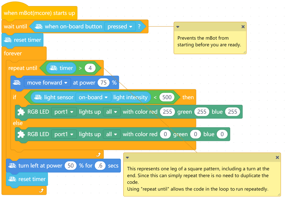 Automation Technology > Experiment 4 from Coding with mBot: Life Hacks